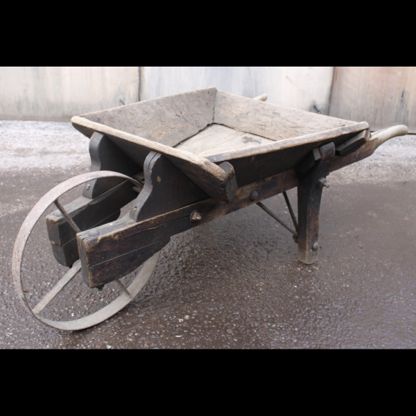 0054002 Wooden Wheelbarrow X1 (4ft 52inch long front to back, by 2ft ...