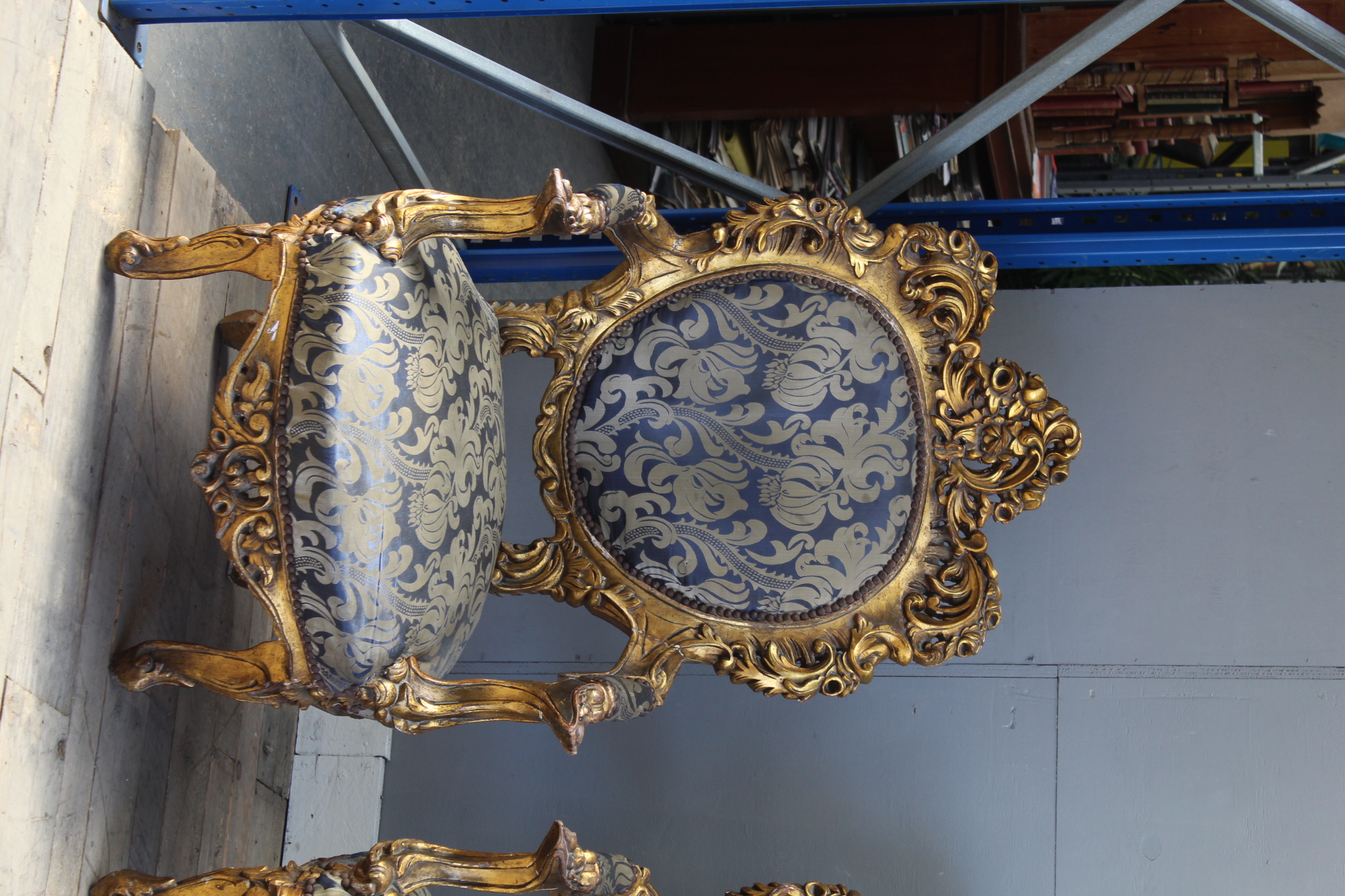 0085581 Ornate Rococo Throne Chair - Stockyard North