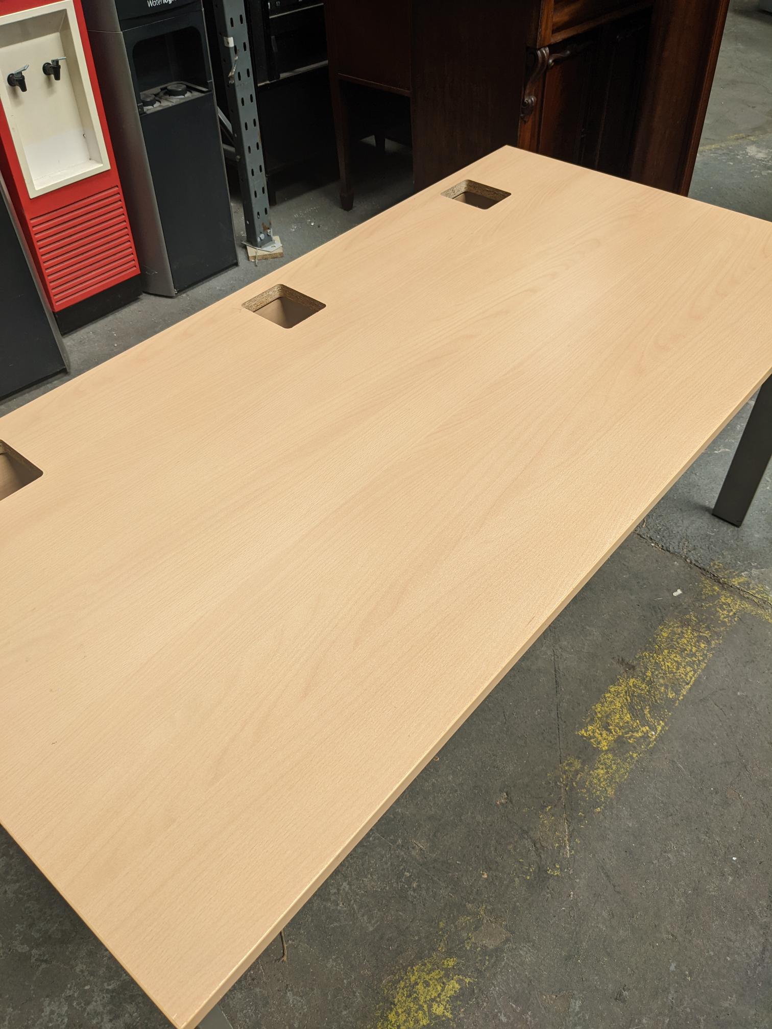 0042019 Modern Office Light Wood Desk x 16 - Stockyard North