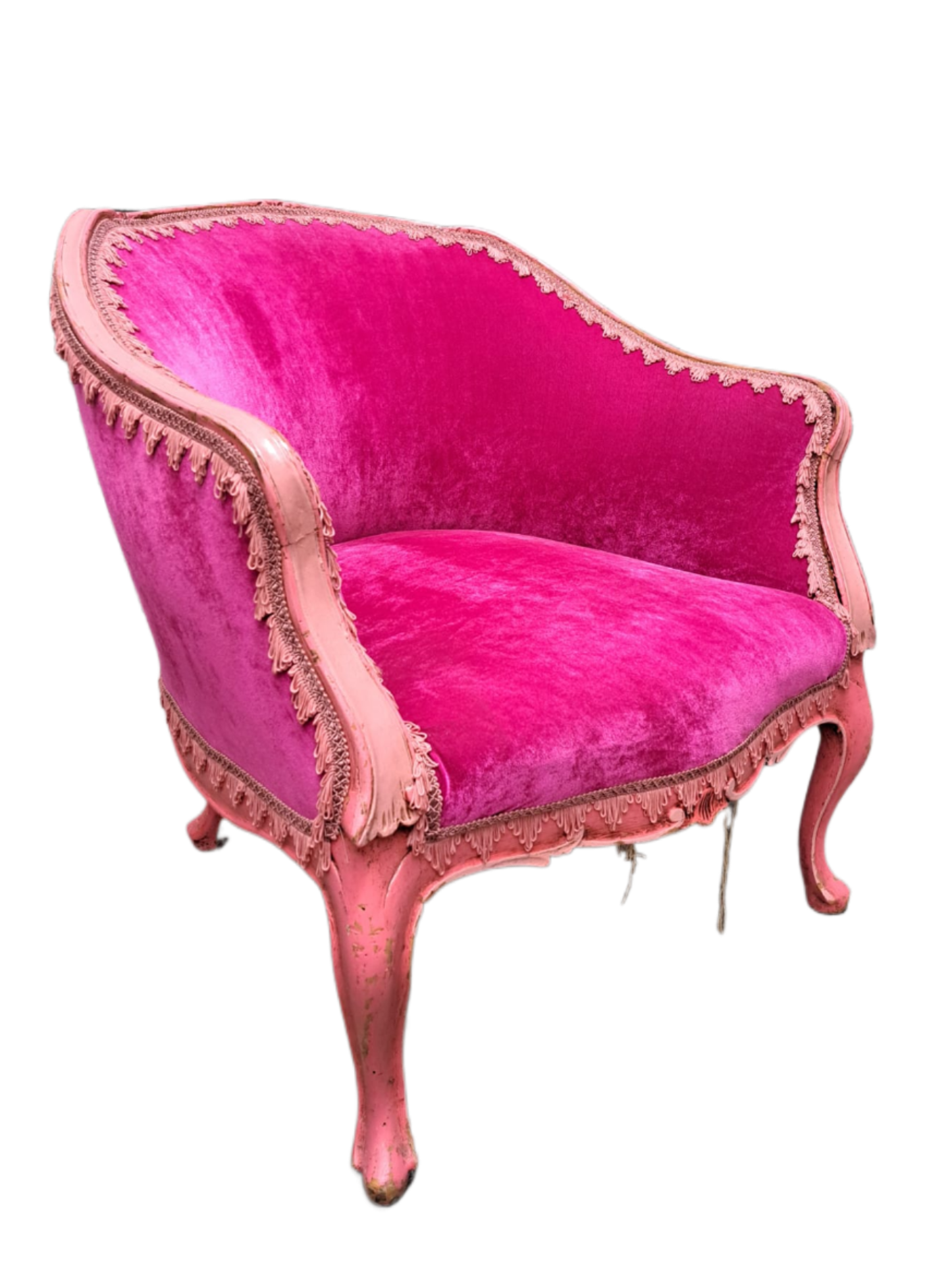 0085611 Pink Victorian styled Chair x2 - Stockyard North