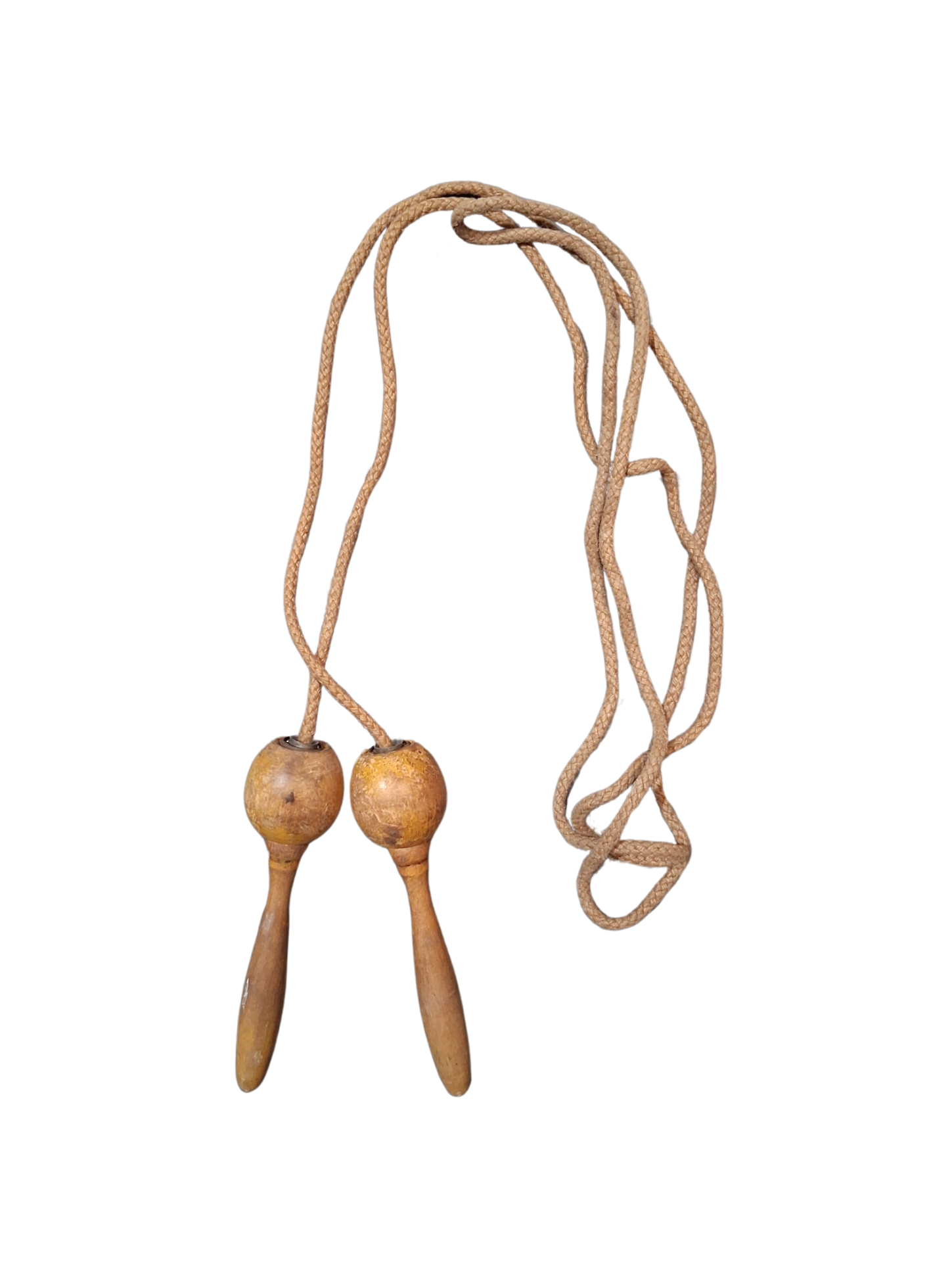 7900201 SPORTS: Vintage Skipping Rope With Wooden Handles - Stockyard North